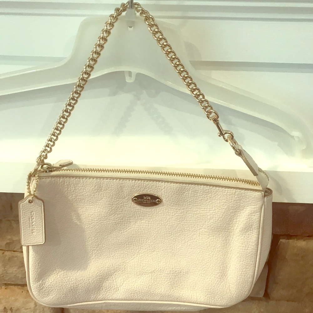 Coach Ivory Bag Gold Accents - Gem